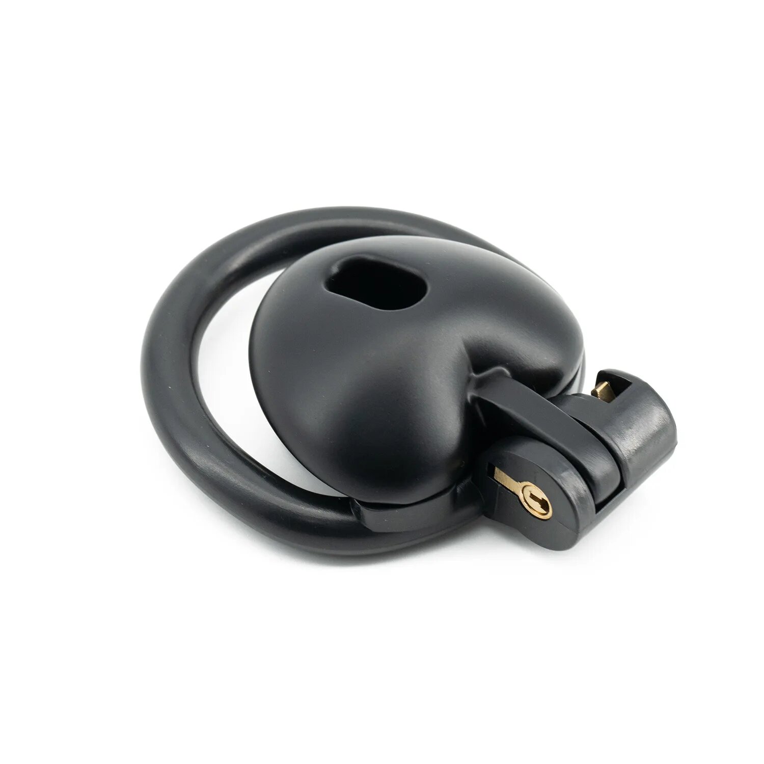 Плоская перевернутая клетка целомудрия в форме сердца, мини-клетка для члена, black-short