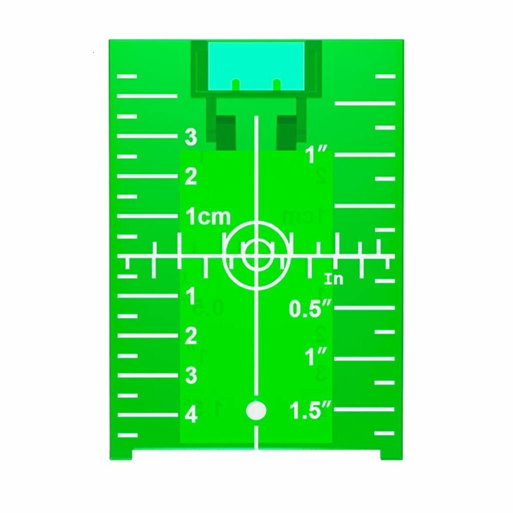 Мишень для лазерного уровня с магнитной пластиной для стен и пола, Зеленый