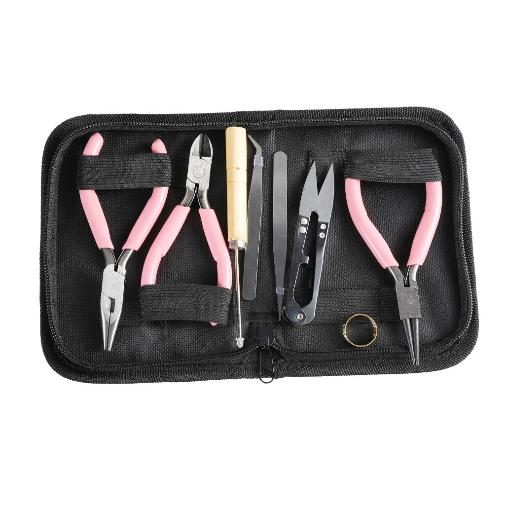 Набор из 8 ювелирных плоскогубцев с круглыми носами, цепными носами, игольчатыми носами, изогнутыми носами для изготовления ювелирных изделий, ремонта, обмотки проводов