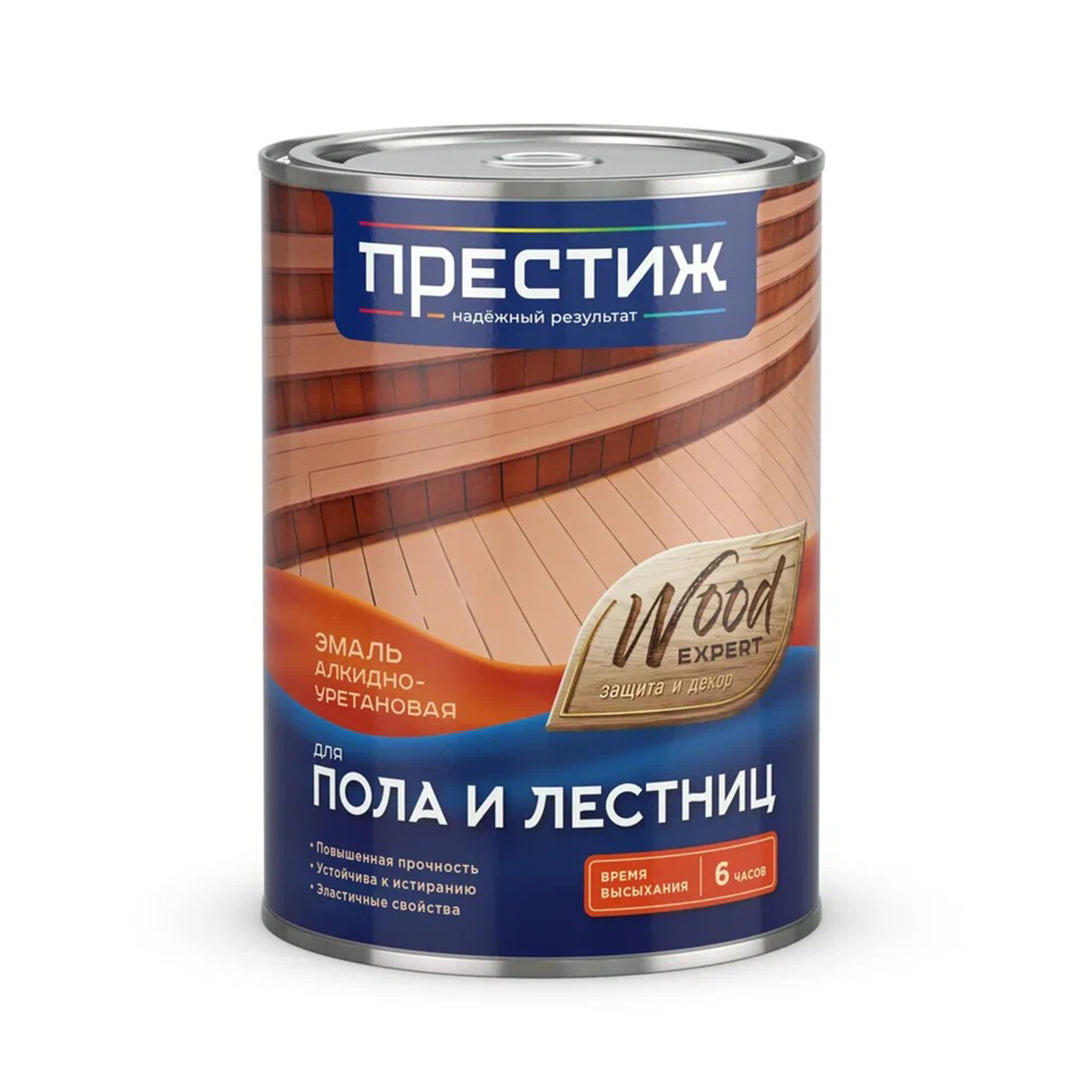 Эмаль Престиж для пола, алкидно-уретановая, быстросохнущая, золотисто-коричневая, 0,9 кг