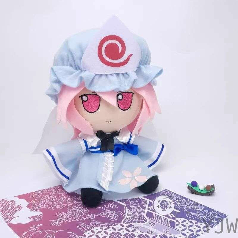 20 см аниме плюшевая игрушка , Touhou Project Saigyouji Yuyuko fumo хлопковая кукла игрушки , Персонажи аниме ролевая игра .