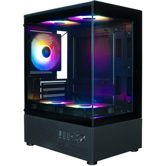 Корпус Xastra Q300M 5FRGB, черный