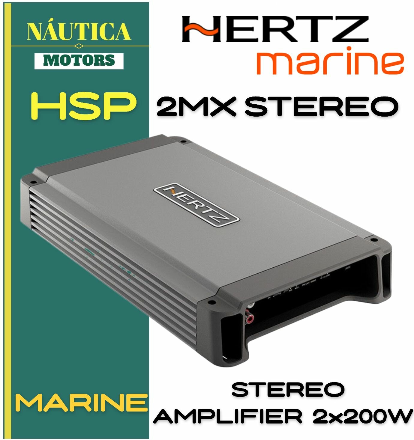 HERTZ HCP 2MX Морской усилитель 2-канальный - HERTZ HCP 2MX - MARINE STEREO AMPLIFIER 2x200W