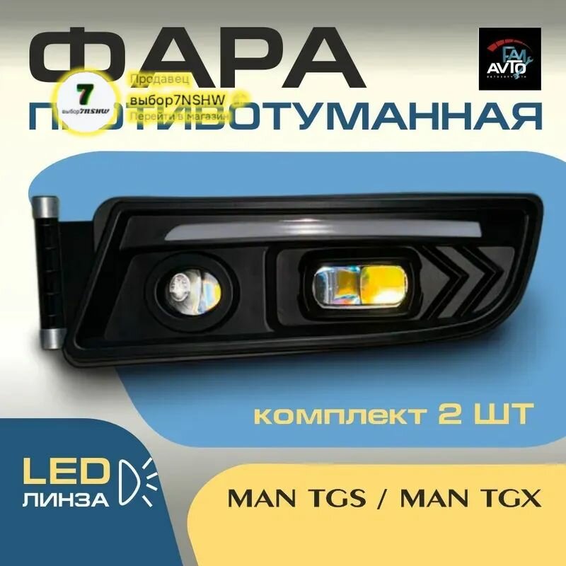 HanMin Фары автомобильные, Противотуманная фара, 2 шт, арт. противотуманка MAN TGS / MAN TGX