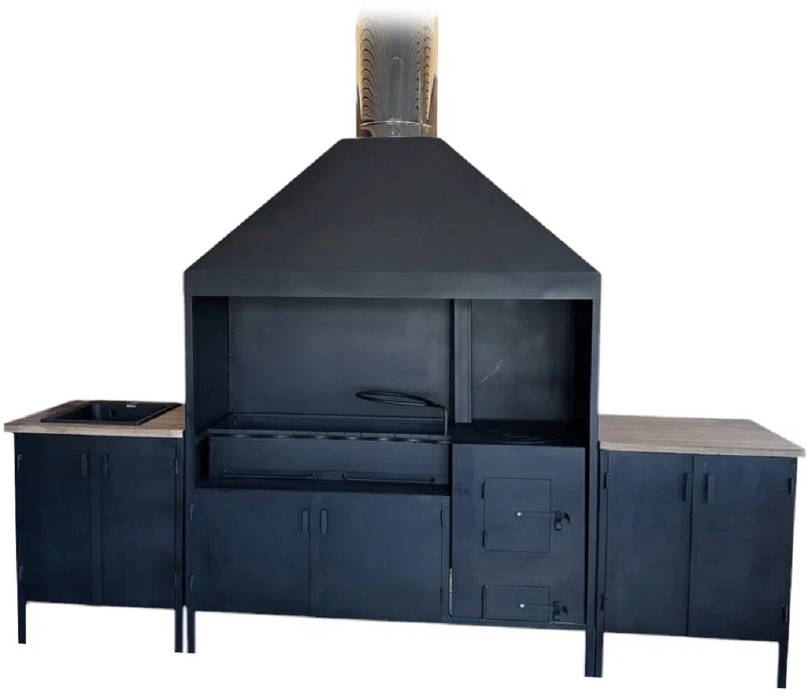 Мангальный комплекс в стиле лофт AL 10, стационарный, металл