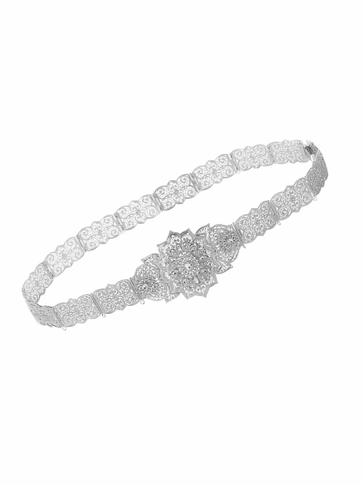 Кристальный пояс для свадебной вечеринки, декоративный ажурный корсет, Серебро