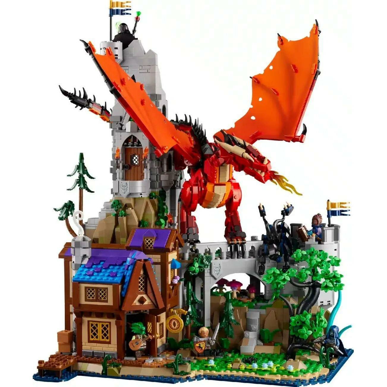 LEGO Dragon And Dungeon Red Dragon Legend Building Blocks 3745pcs 6 Pcs Figures 21348 null