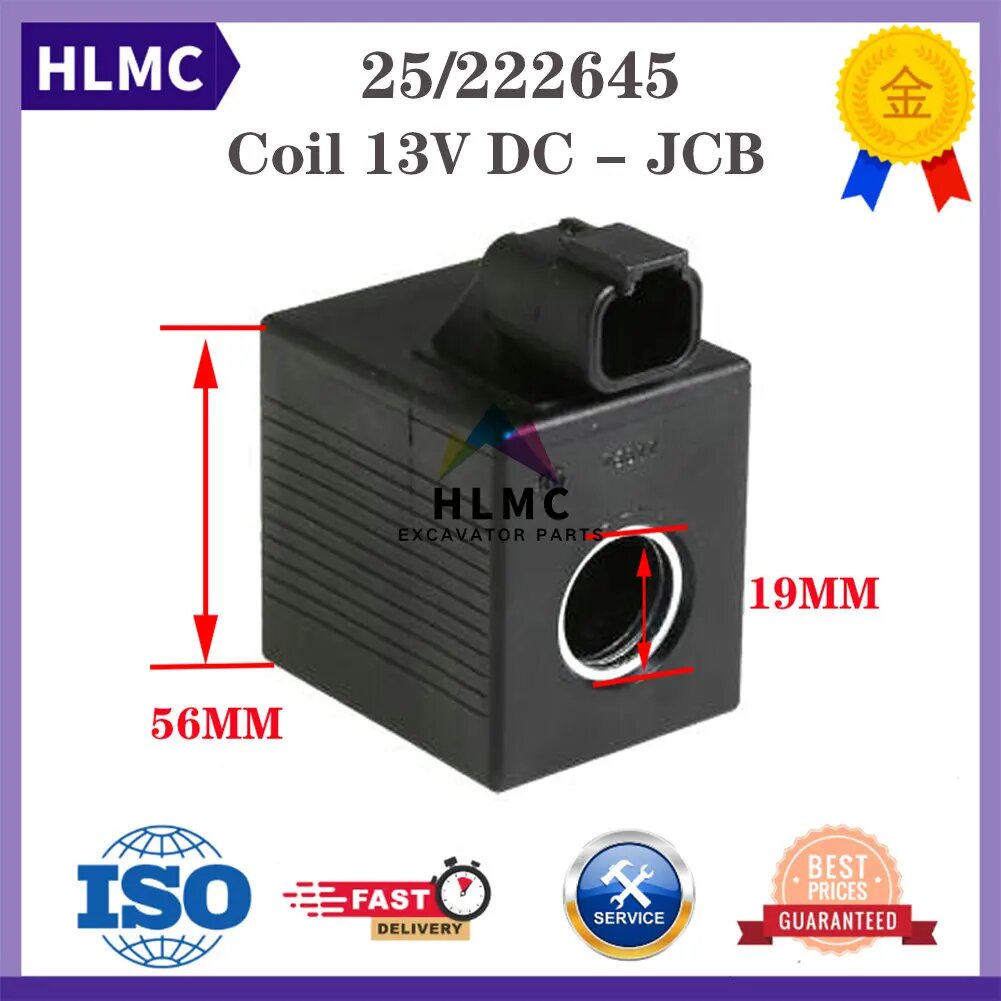 Электромагнитная катушка деталей строительной техники 25/222645 25222645 для экскаватора-погрузчика JCB 2CX 2CXS 2CXSL 2CXL
