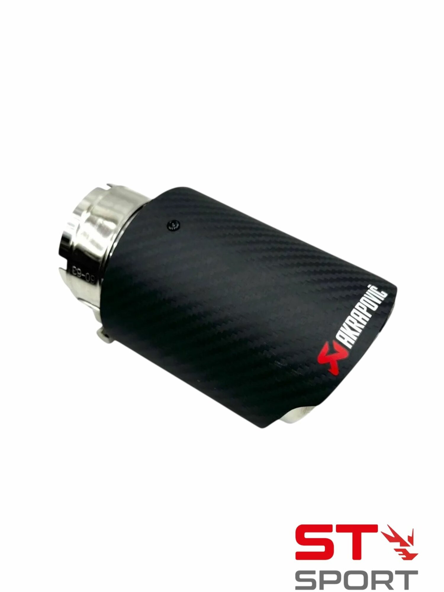 Насадка на глушитель универсальная "AKRAPOVIC" (матовый карбон) 60 мм
