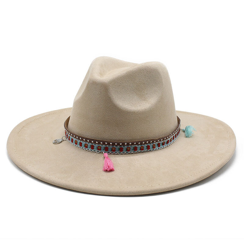 Многоцелевая Джазовая шляпа черная 2025 Унисекс Осень Защита от солнца Шерсть / MOM-013