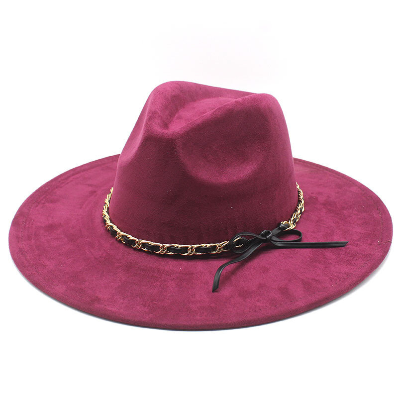 Многоцелевая Джазовая шляпа из замши Унисекс Осень Британский стиль Замша / MOM-009