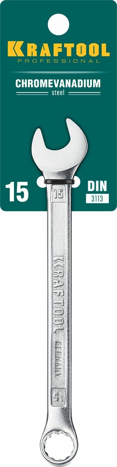KRAFTOOL 15 мм, комбинированный гаечный ключ