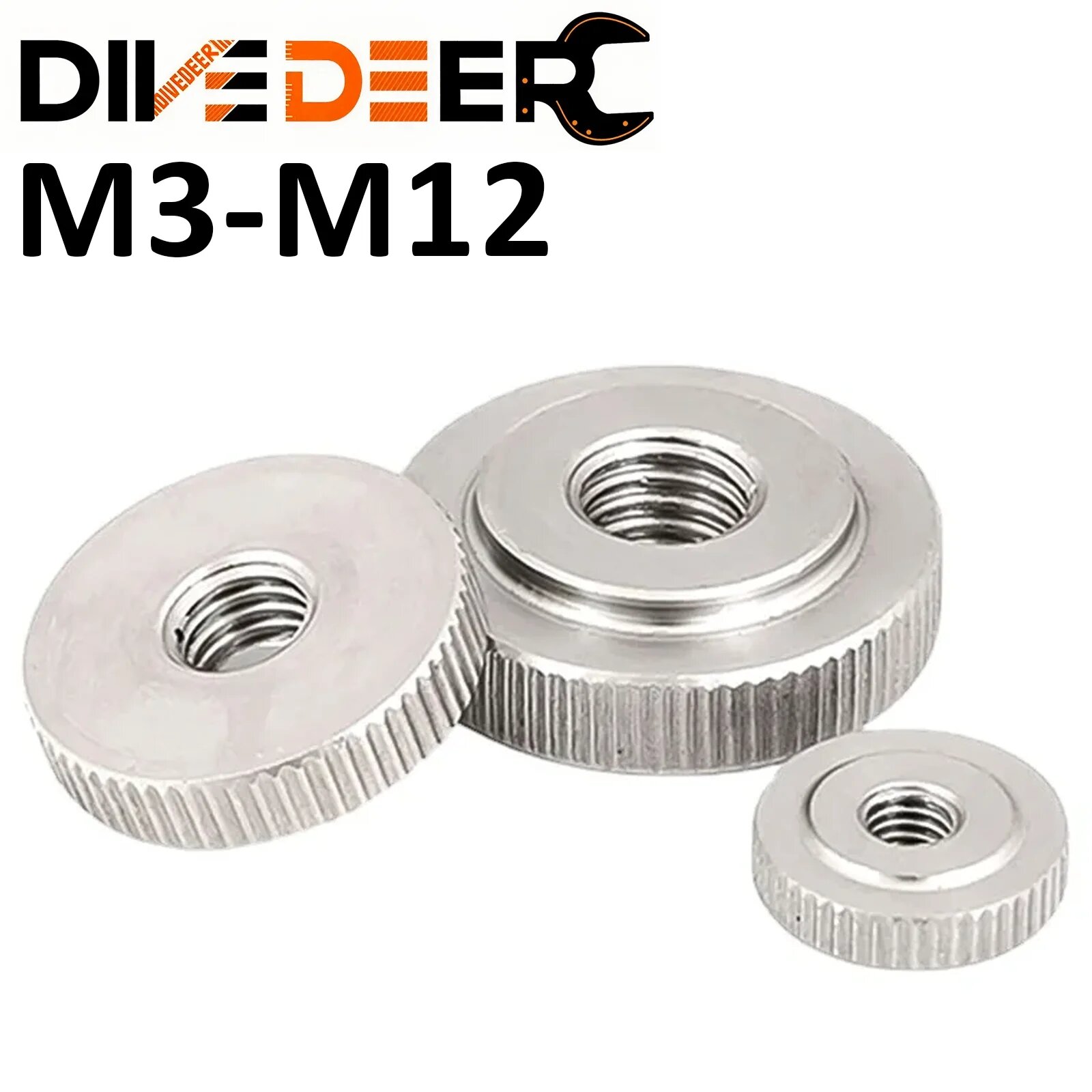 Гайки DIVEDEER из нержавеющей стали 304 M3 M4 M5 M6 M8 M10 M12