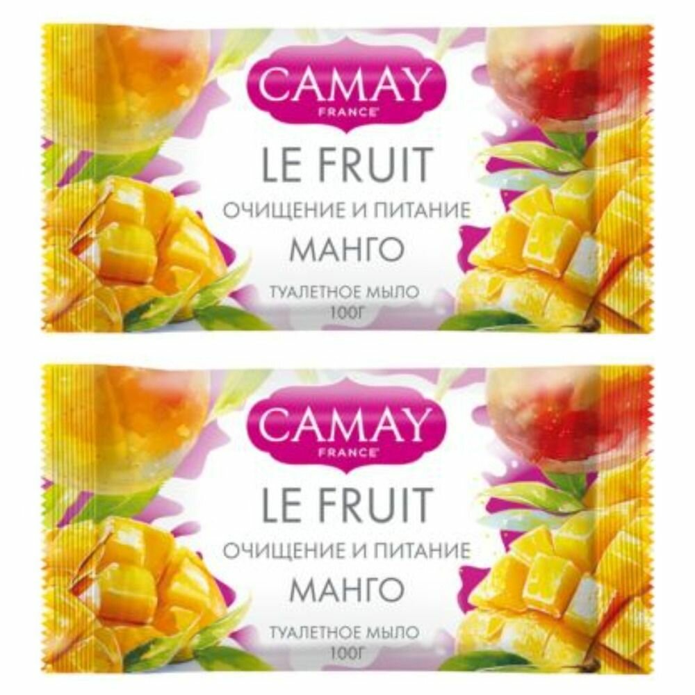 Camay Туалетное мыло, манго, 100 г, 2 шт