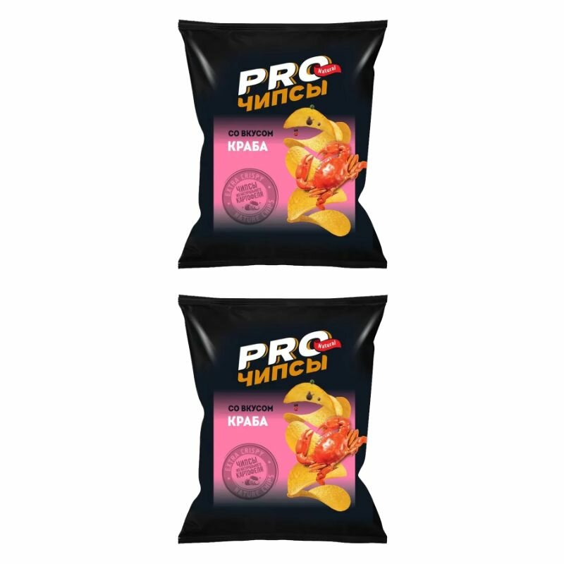 PRO-чипсы чипсы со вкусом краба, 150 г, 2 упаковки