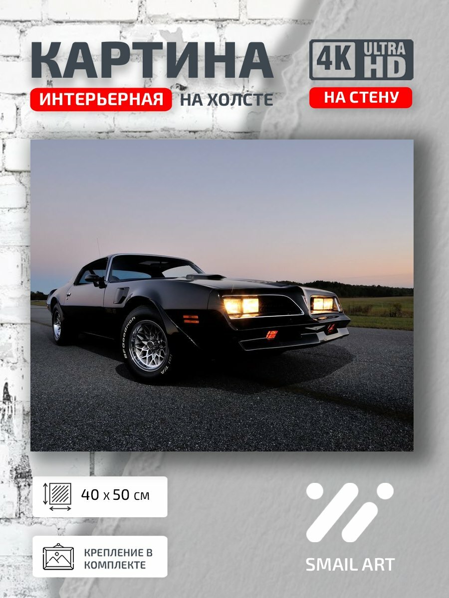 Картина на холсте интерьерная 40 на 50 на стену Небо pontiac для студии авто дизайн декор