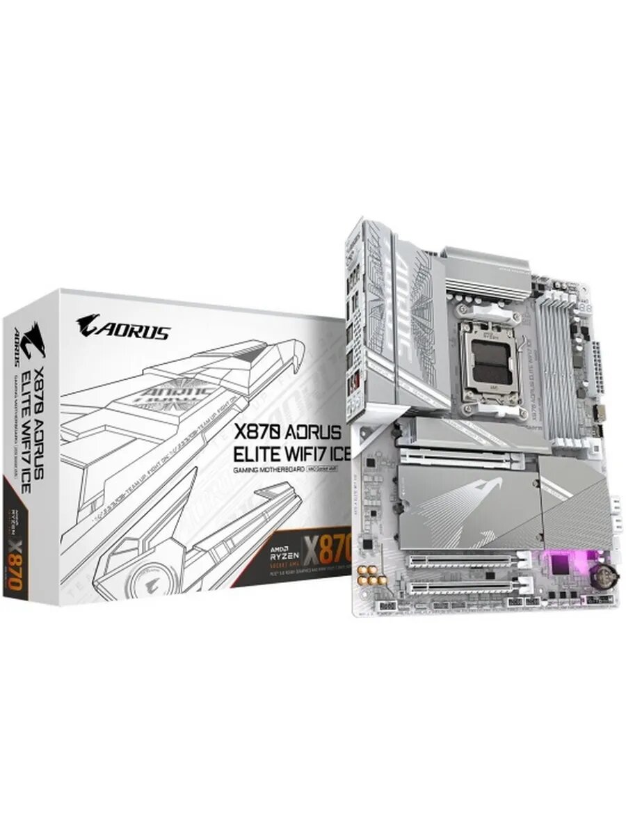 Материнская плата X870 AORUS ELITE WIF7 ICE (AM5, ATX)