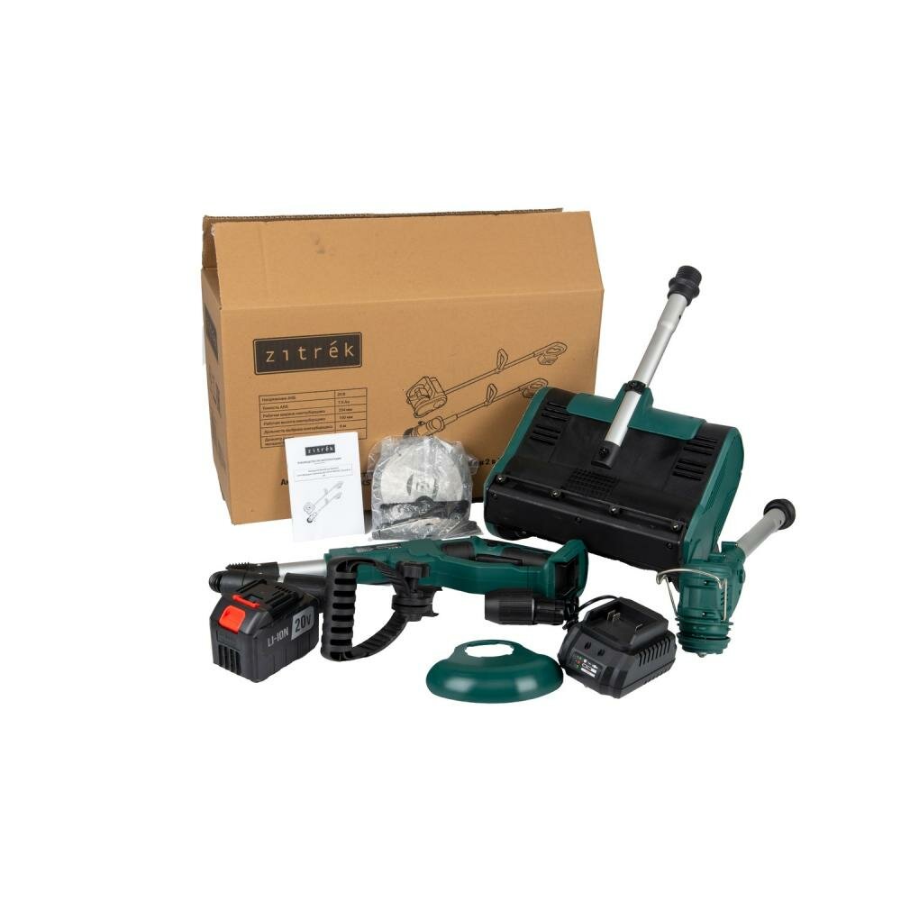 Аккумуляторный снегоуборщик триммер 2в1 Zitrek ZKST25 GreenCut 24 083-2060