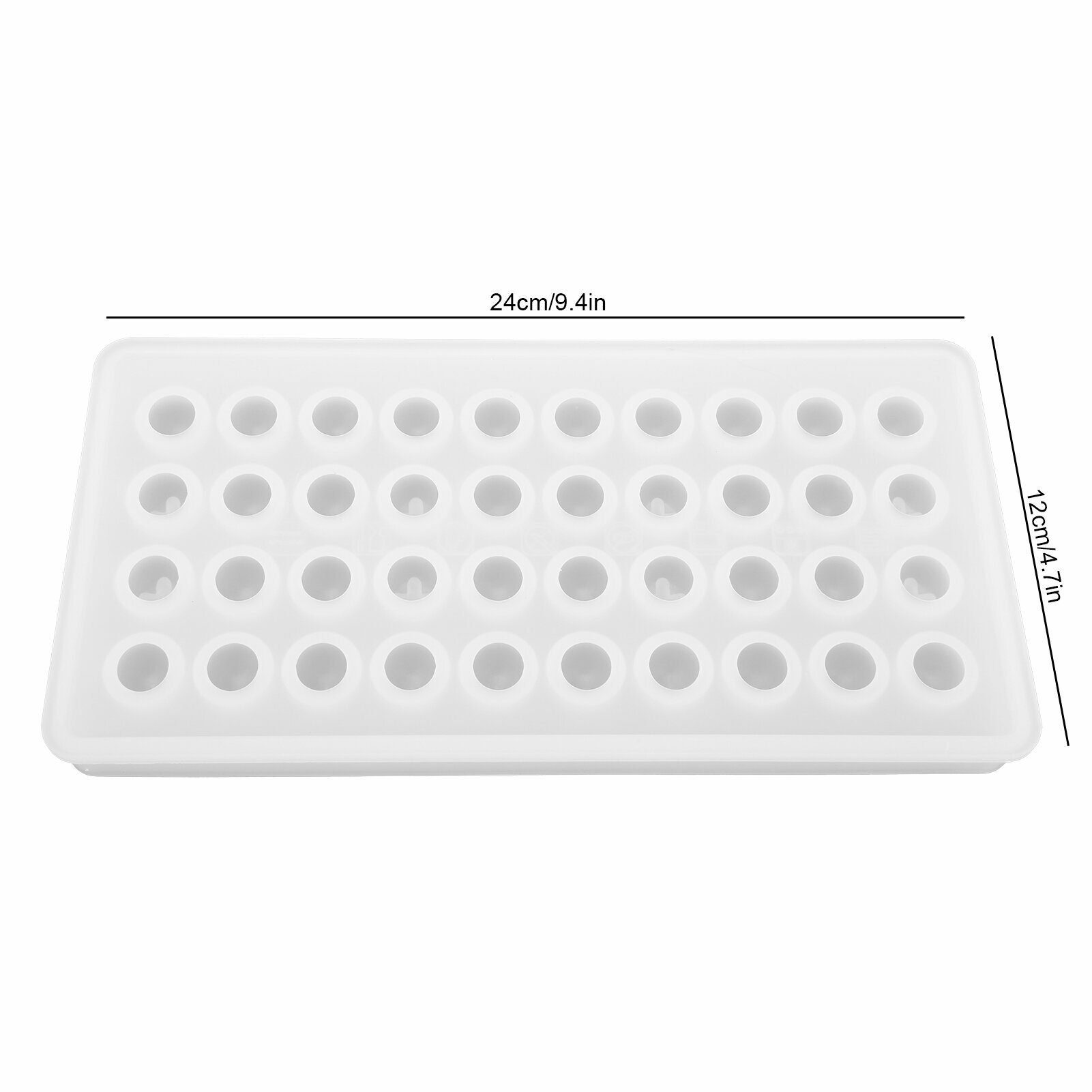 Силиконовая форма для изготовления ледяных шаров с 40 отверстиями, форма для лотка для кубиков льда для вечеринок, барных аксессуаров, прозрачная
