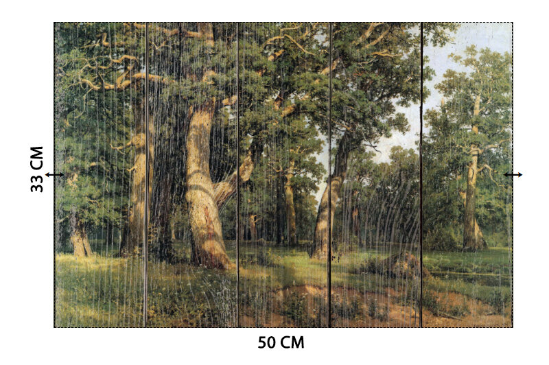 Картина на досках - сосновый лес 1885 2