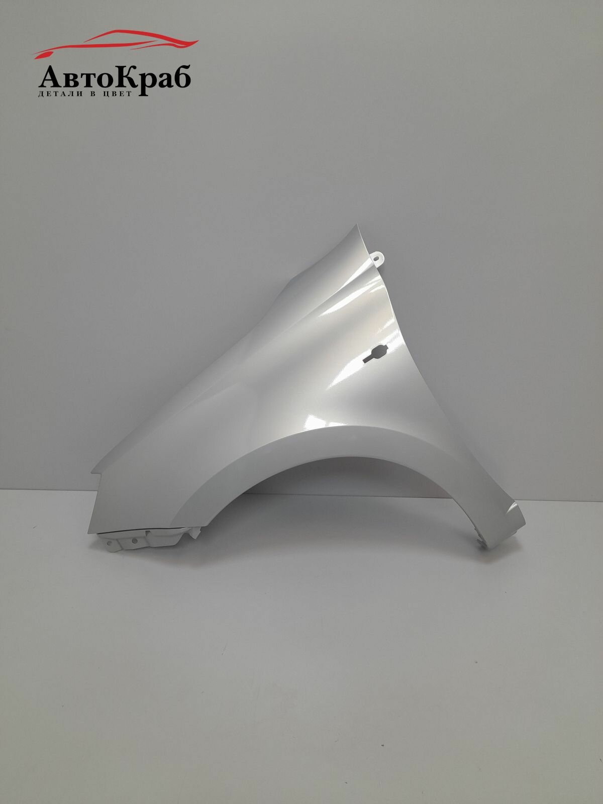 Крыло переднее левое пластиковое под повторитель в цвет для Лада Гранта FL рестайлинг 2018 - 2022 г. 610 - рислинг