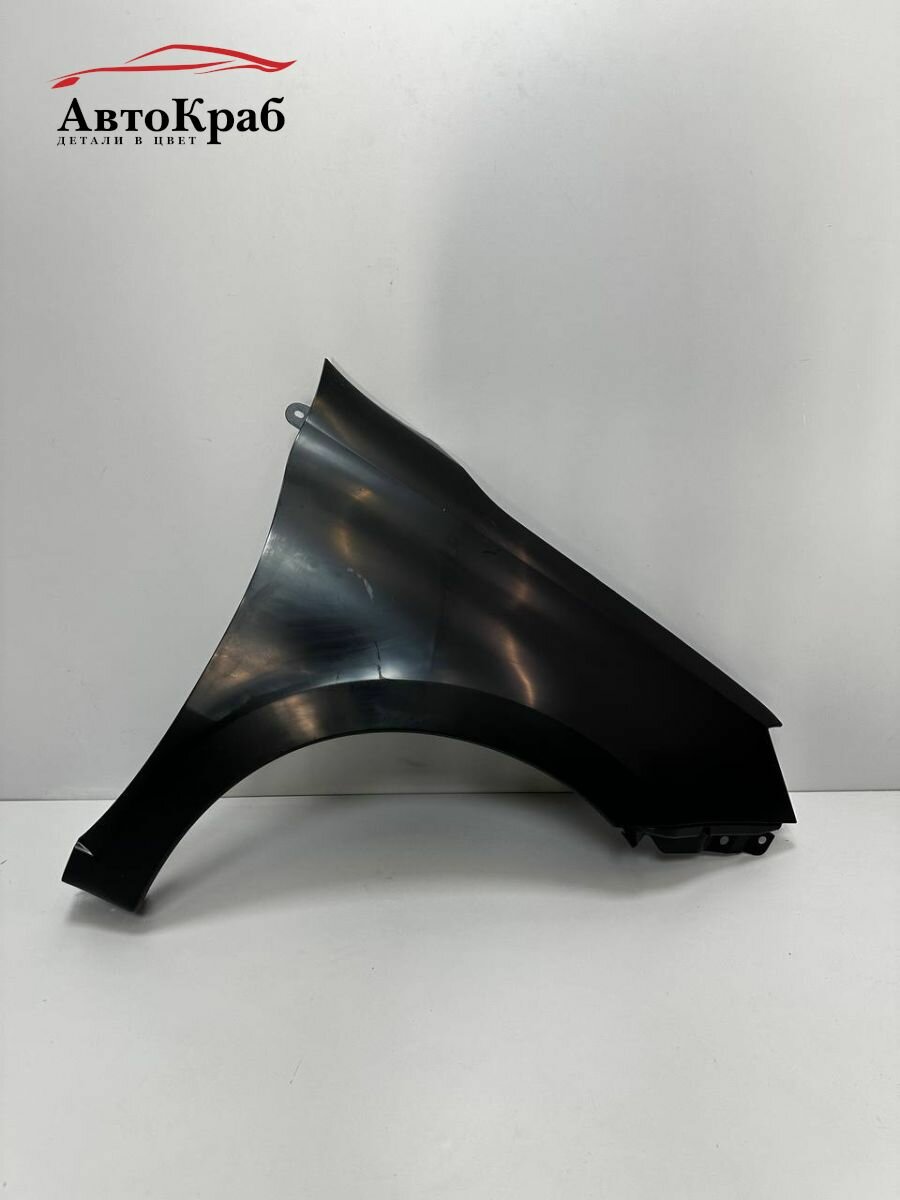 Крыло переднее правое пластиковое без повторителя под покраску для Лада Гранта FL рестайлинг 2018 - 2025 г.