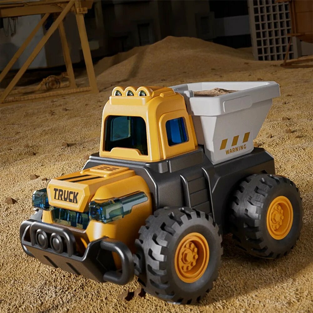 Детский инерционный строительный транспорт: мини-погрузчик, самосвал, бульдозер Набор игрушек для мальчика 4+ Без батареек, нажимай и кати