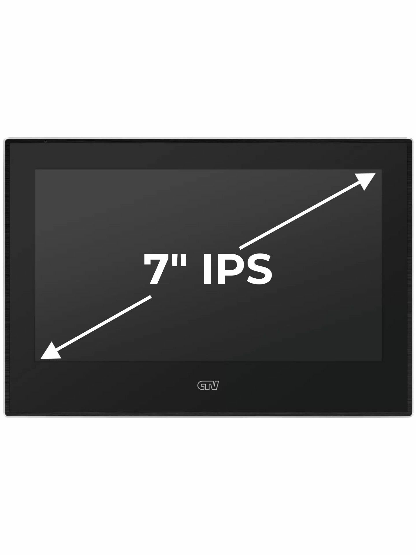 Видеодомофон для квартиры CTV M5704AI Black - Wi-Fi монитор 7" для дома или офиса с искусственным интеллектом, аналоговый видеомонитор с AI-функциями (распознавание, детекция)