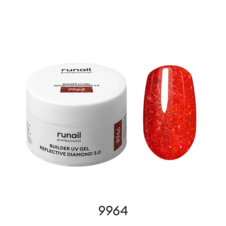 Runail, Моделирующий УФ-гель Reflective Diamond 3.0 №9964, 15 г