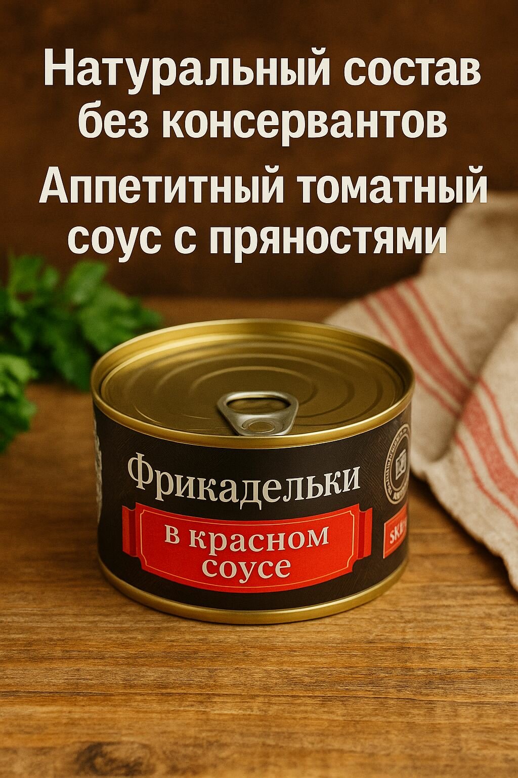 Русский ЛАД Консервы Фрикадельки в красном соусе 325 грамм, 2 банки