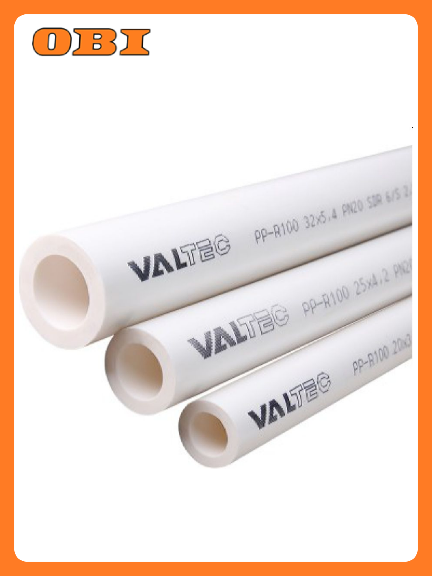 Труба полипропиленовая VALTEC, PN 20, 3,4 мм, 2000 мм, белая