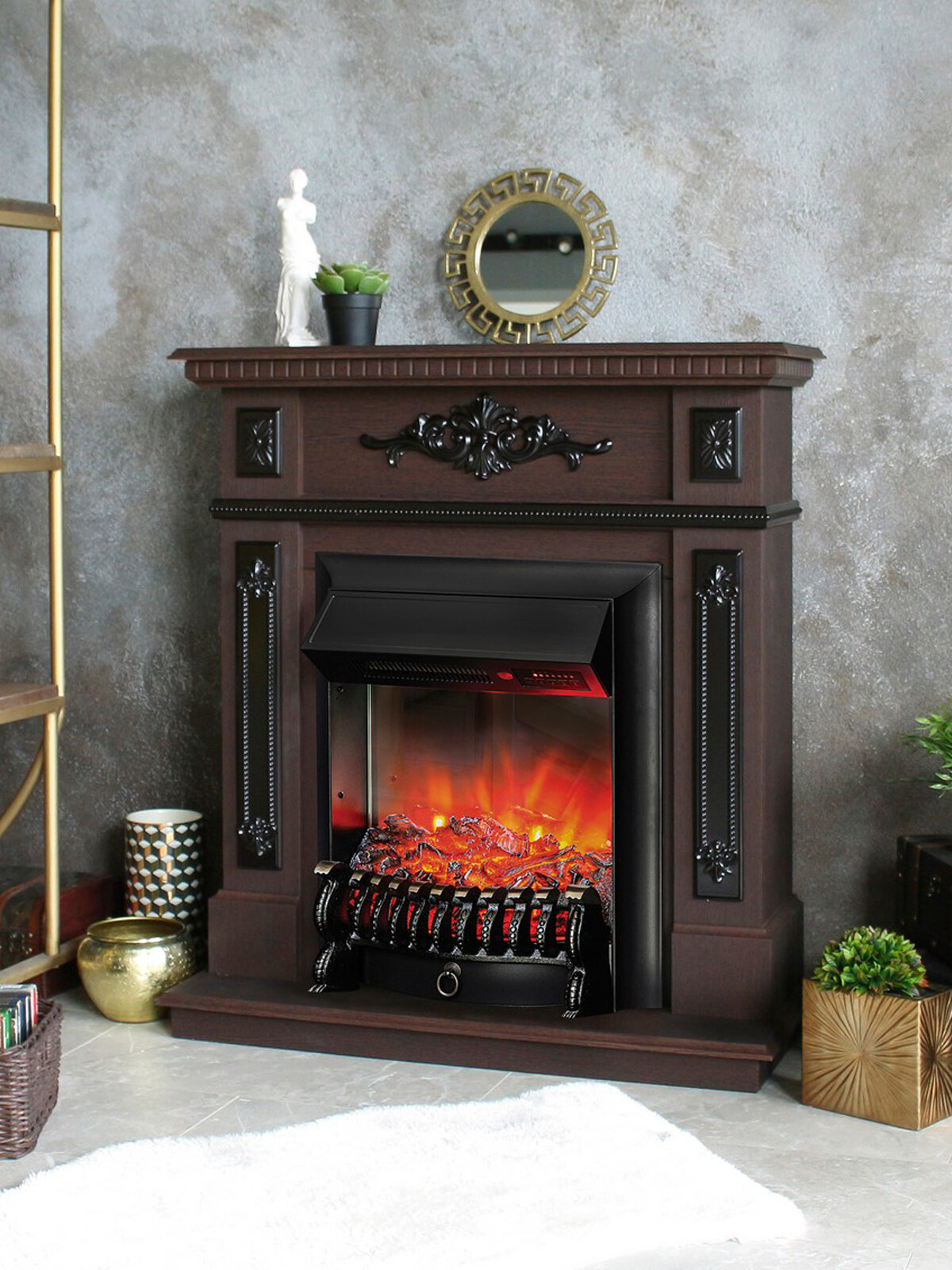 Электрокамин RealFlame Lamiya DN с очагом Fobos (камин электрический)