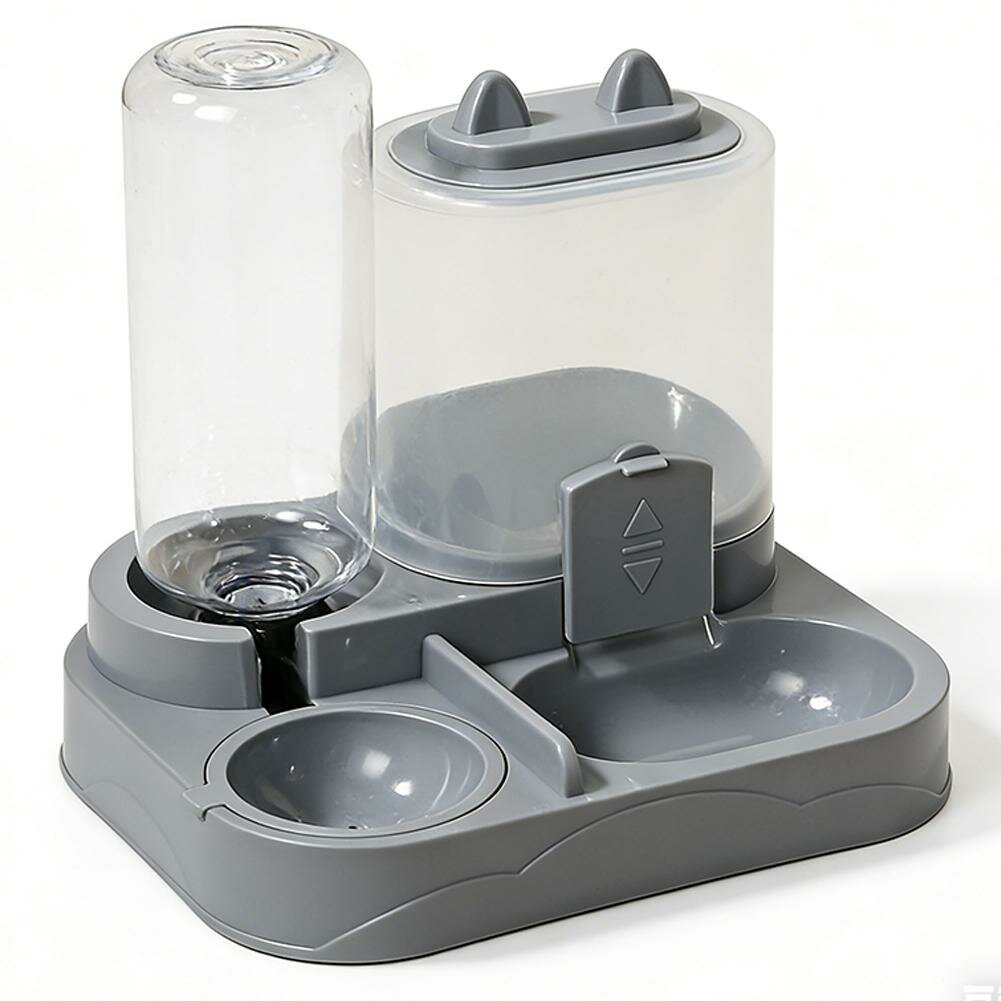Автоматическая кормушка для домашних животных 2-в-1, поилка для воды, подходит для собак и корм для кошек сухой
