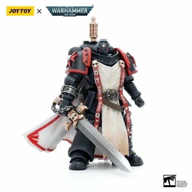 Подвижная фигурка JOYTOY Warhammer 40K Black Templars Primaris Sword Brethren Eberwulf