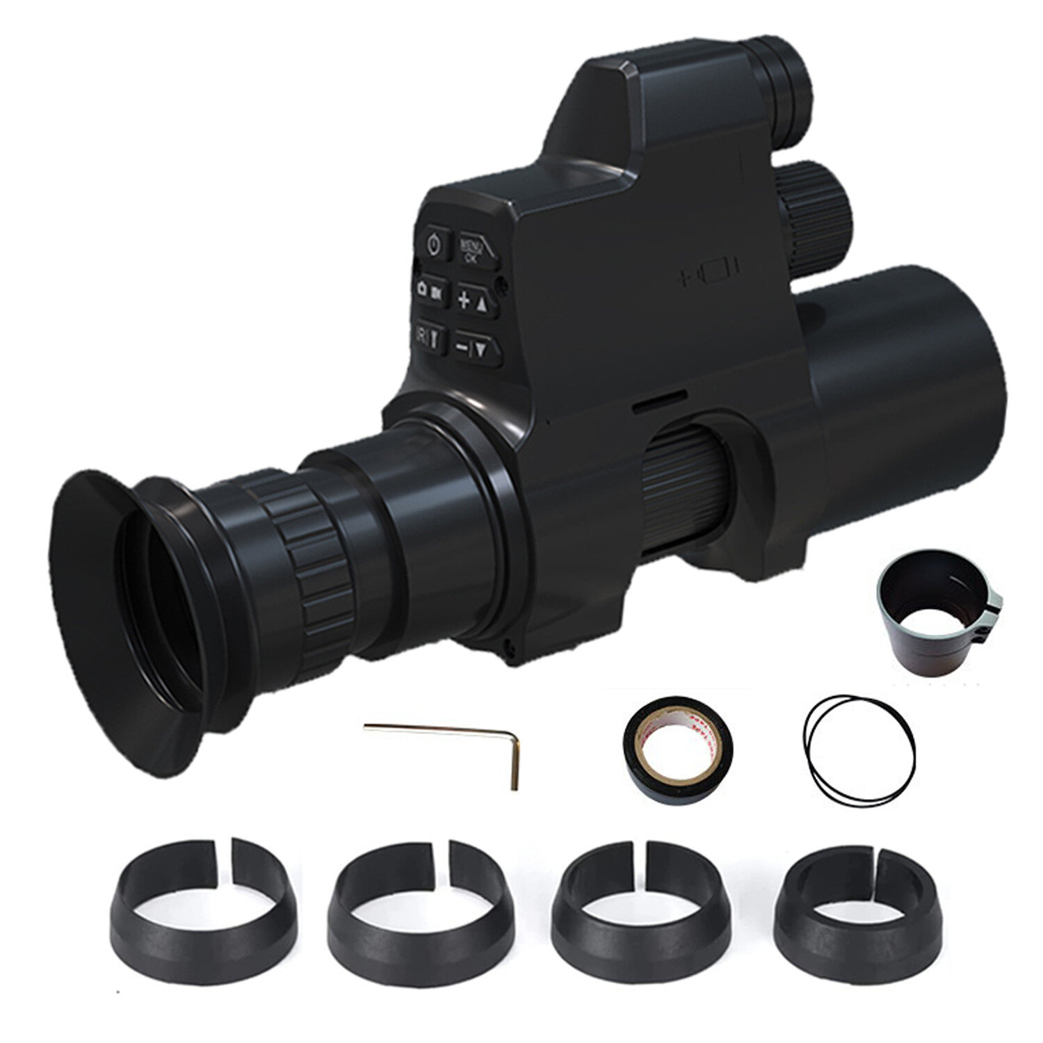 NV4A Многоцелевой ночной телескоп цифровой 16mm 300MP с инфракрасным освещителем для фотографии и видеозаписи, дальность 984 футов, разрешение 1080P, использование для охоты, кемпинга и наблюдения