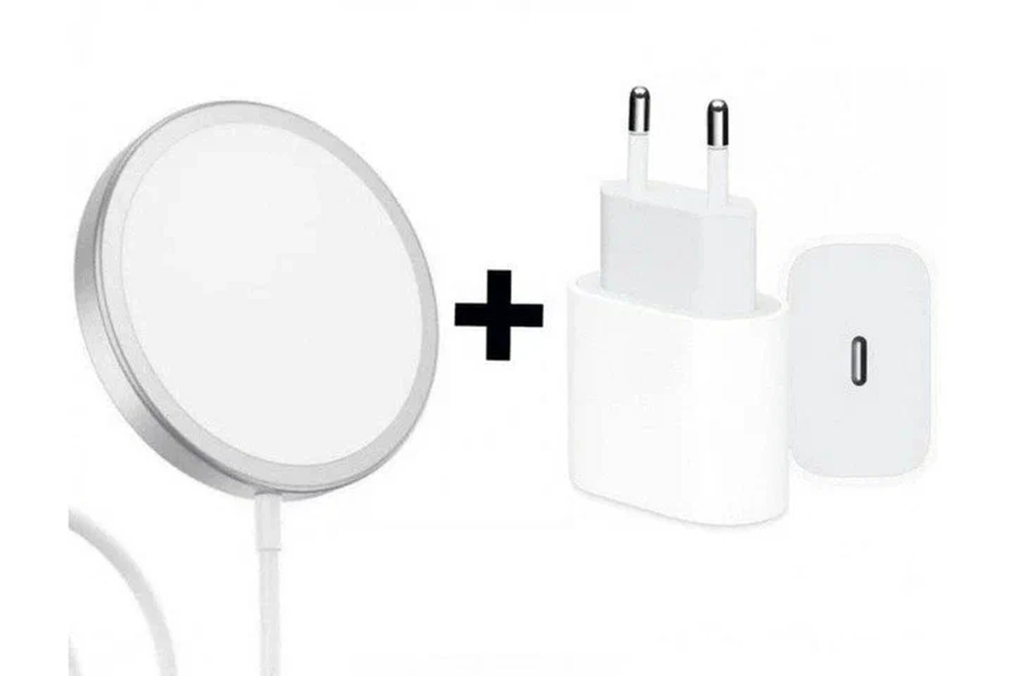 Зарядное устройство MаgSafe, для iPhone, беспроводное, 15Вт, с блоком питания, белое