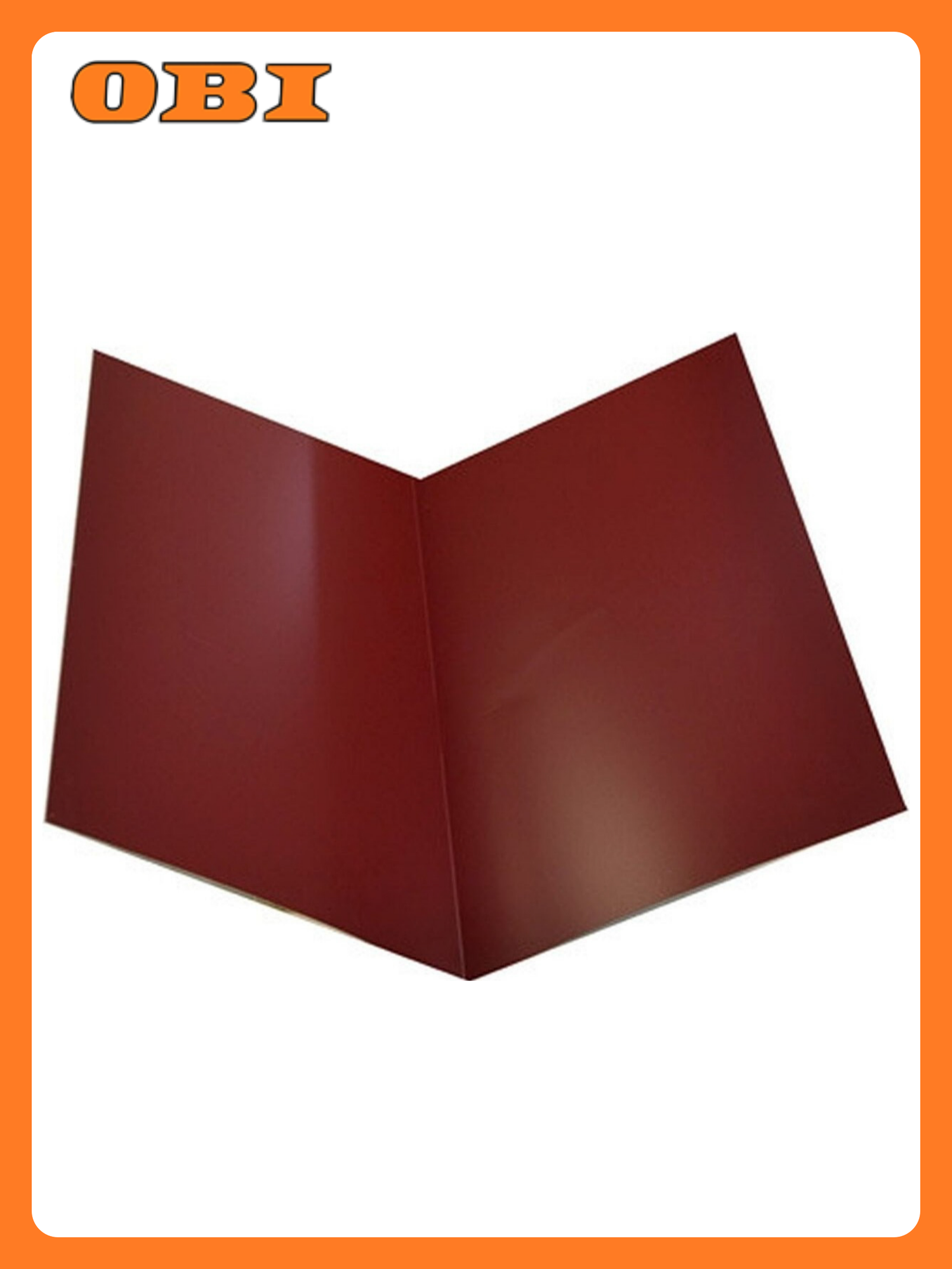 Ендова Таврос, для металлочерепицы, сталь, 200x20 см, красная