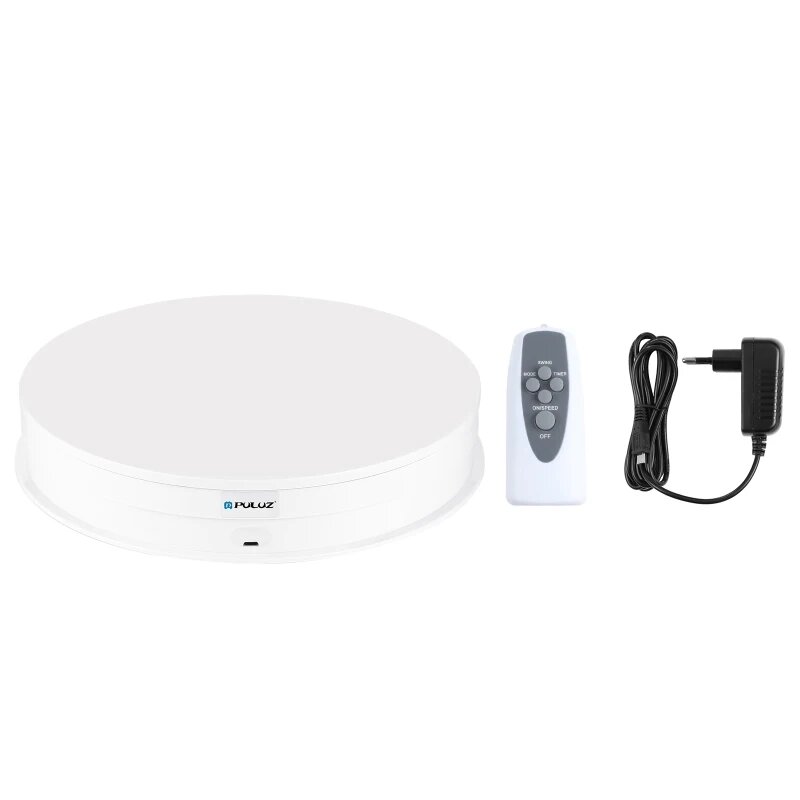 PULUZ Поворотная подставка для фото, WHITE, EU Plug