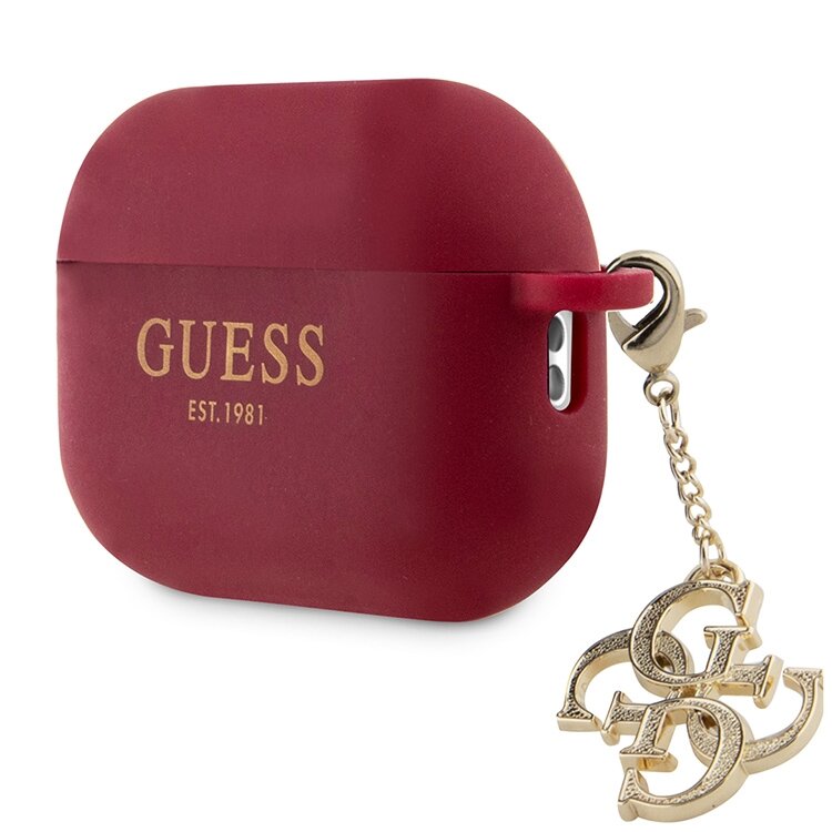 Guess для Airpods Pro 2 чехол Liquid silicone with 4G Diamond charm Magenta