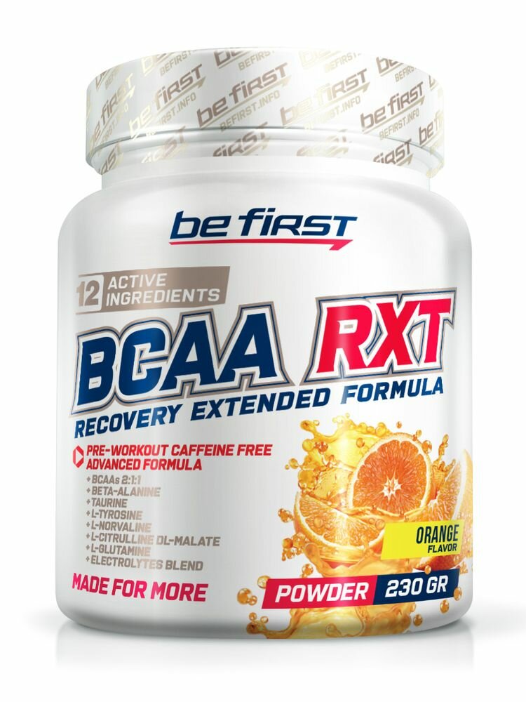 Be First BCAA RXT powder 230 г Апельсин