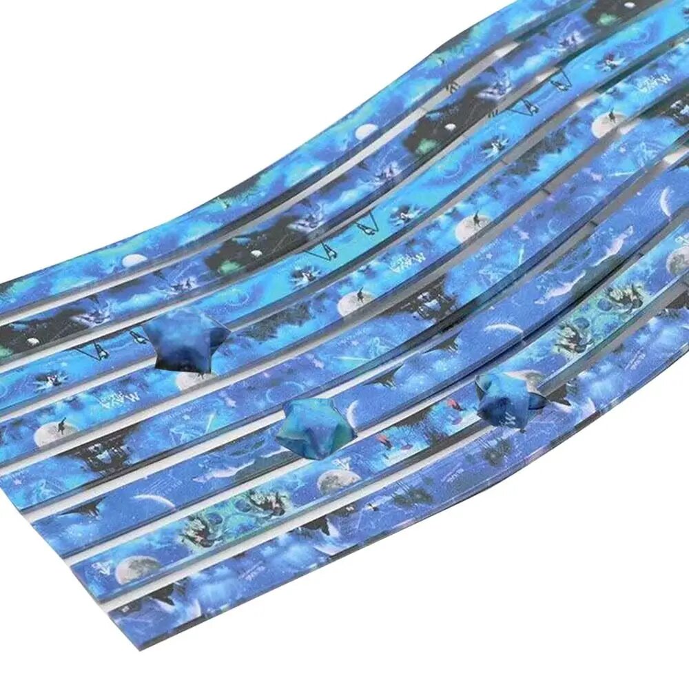 Бумажная полоска для оригами звезды