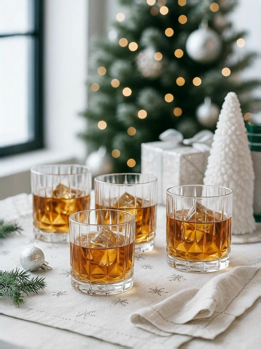 Стаканы набор низких Arcoroc "Chicago" 4 шт, 300 мл. Ударопрочное стекло, для пива, коктейлей, воды. "Чикаго"