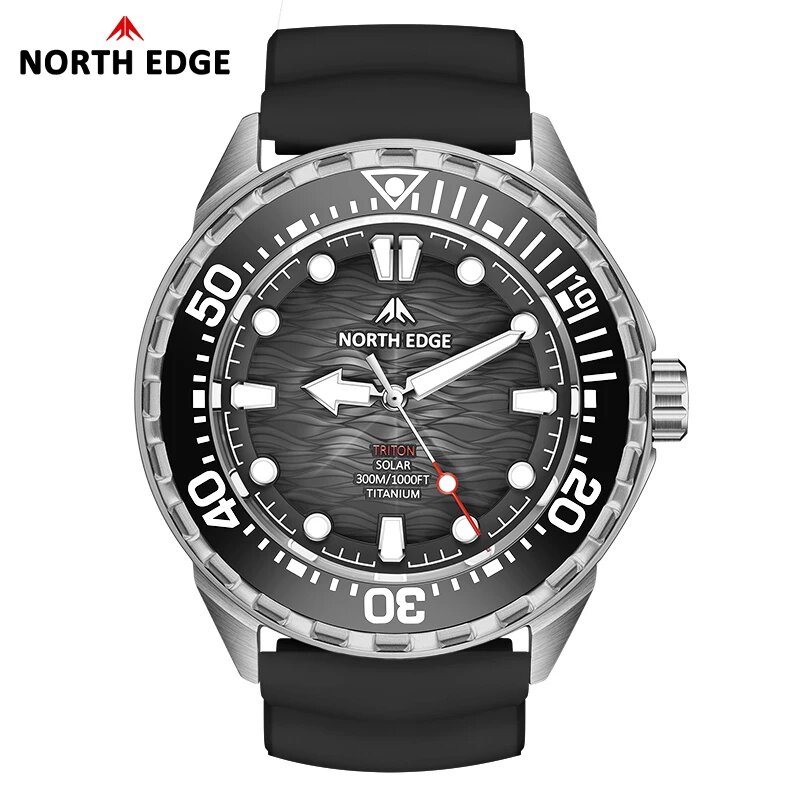 Умные Часы North Edge Triton-Ti Для Мужчин, На Солнечной Батарее, Из Титанового Сплава, Водонепроницаемые До 300 М