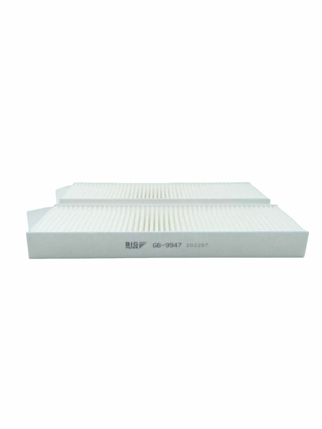 Фильтр салонный BIG FILTER GB-9947 комплект 2 шт, Citroen Berlingo B9, C4 Picasso, C5 Aircross, Jumpy III, Spacetourer, DS5, DS7, Opel Combo Life, Grandland X, Vivaro C, Zafira Life, Peugeot 3008