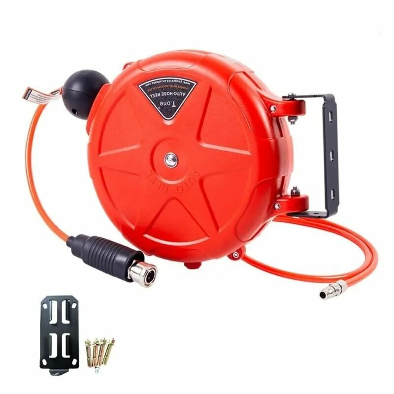 Выдвижная катушка для воздушного шланга 10 м настенный автоматический сматывающий инструмент с поворотным кронштейном принадлежности для компрессора