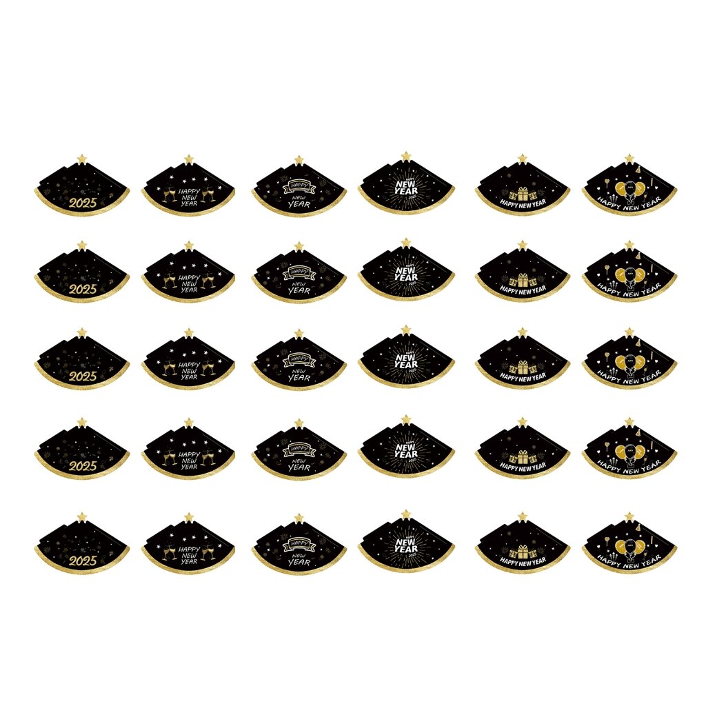 Упаковка из 30 Шляп для Вечеринки С Новым Годом 2025 для Праздничного мероприятия Стильные Бумажные Фестивальные Головные Уборы Реквизит для Фотосъемки