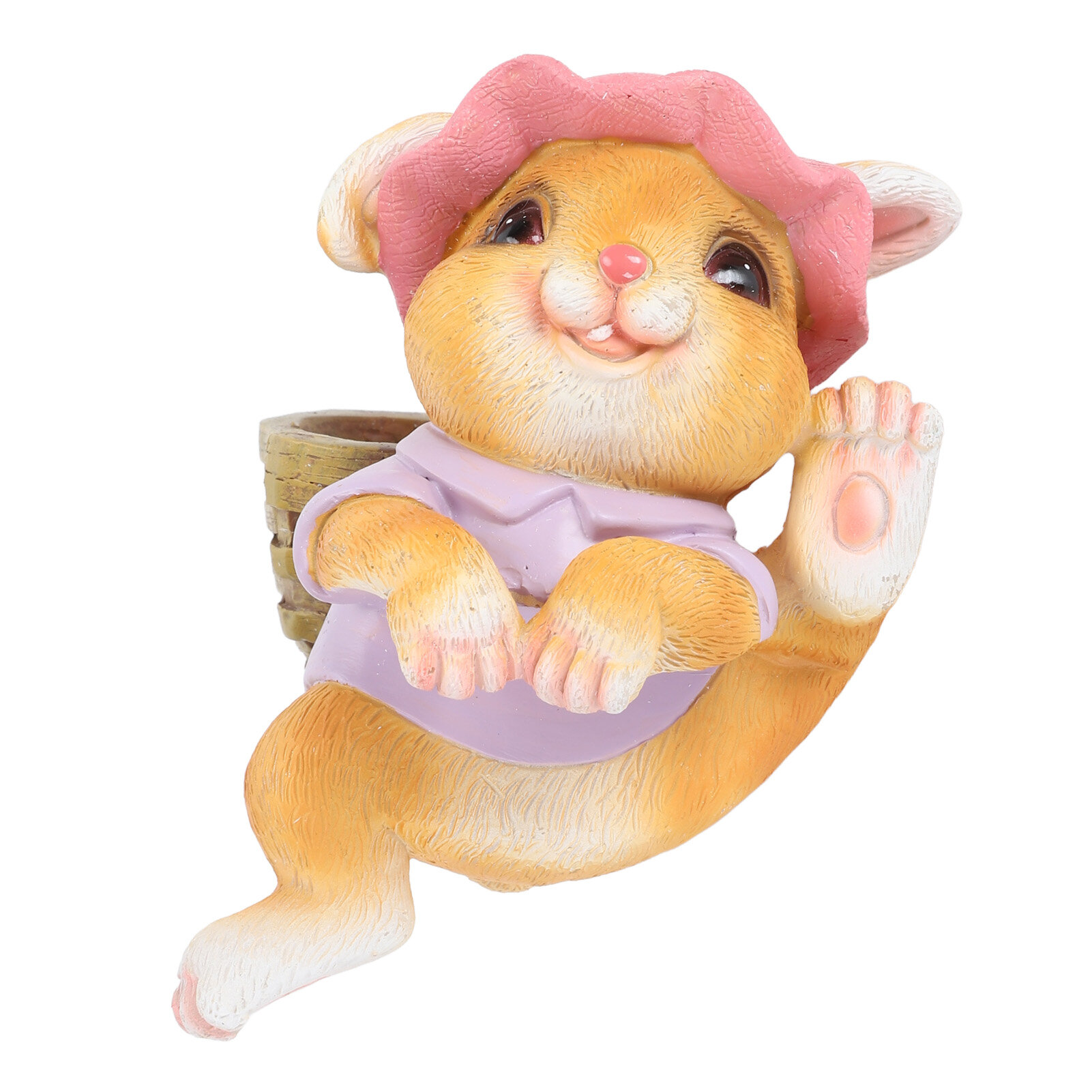 Плантатор животных висящий орнамент Жизненный милый внешний вид цветочный рог Статуя для садового двора балкон тип D