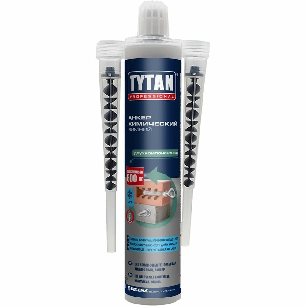 Анкер химический двухкомпонентный Tytan Professional (компонент А + компонент В) зимний, 300 мл 19372 275173