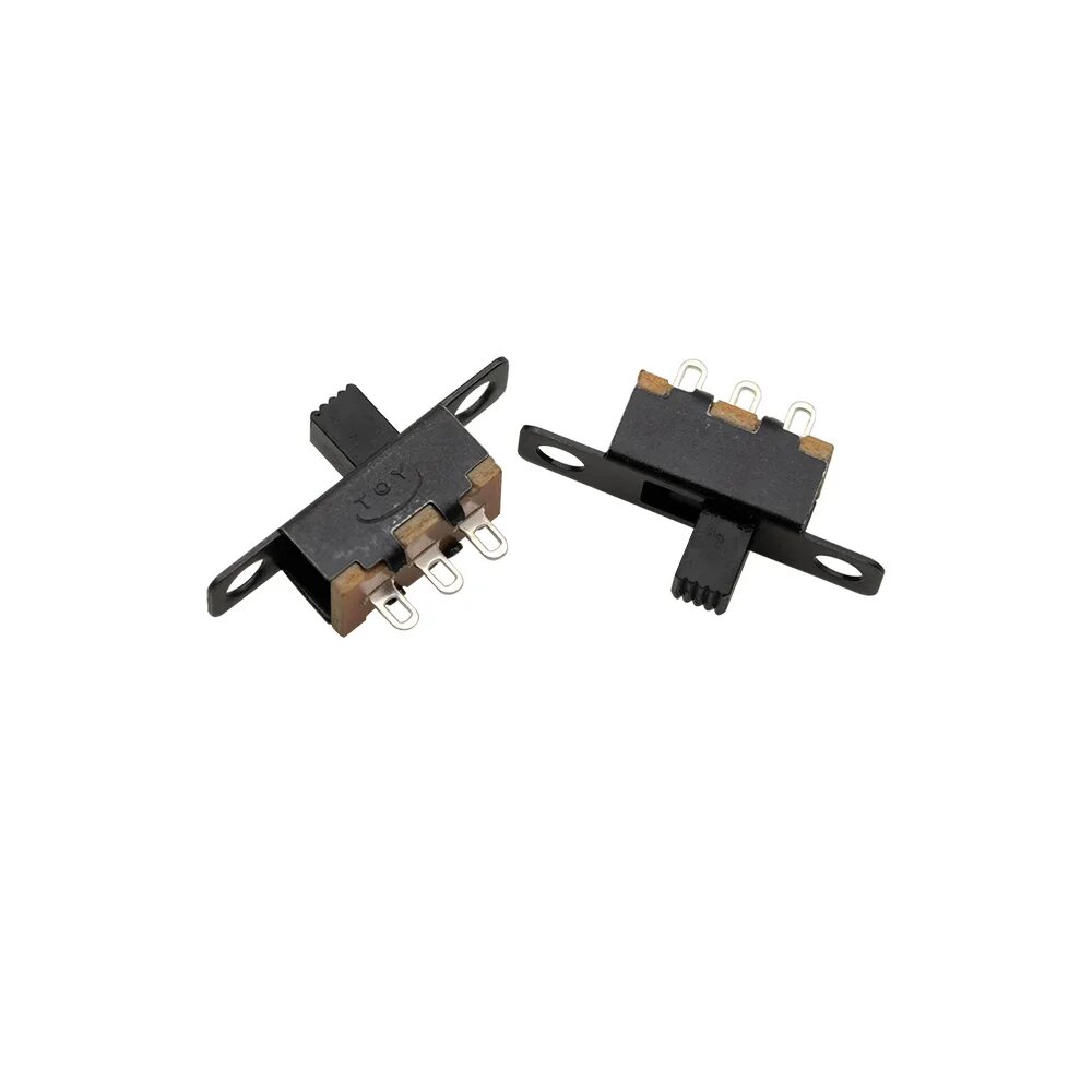 Переключатель тумблер LOCHEUK SS12F15 черный, высота ручки 4 мм, 10 шт