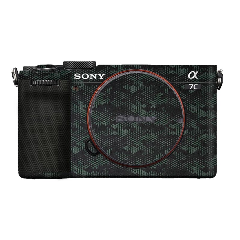 Чешуйчатый зеленый пленка для Sony A7C2, защита корпуса 3M с уникальным рисунком